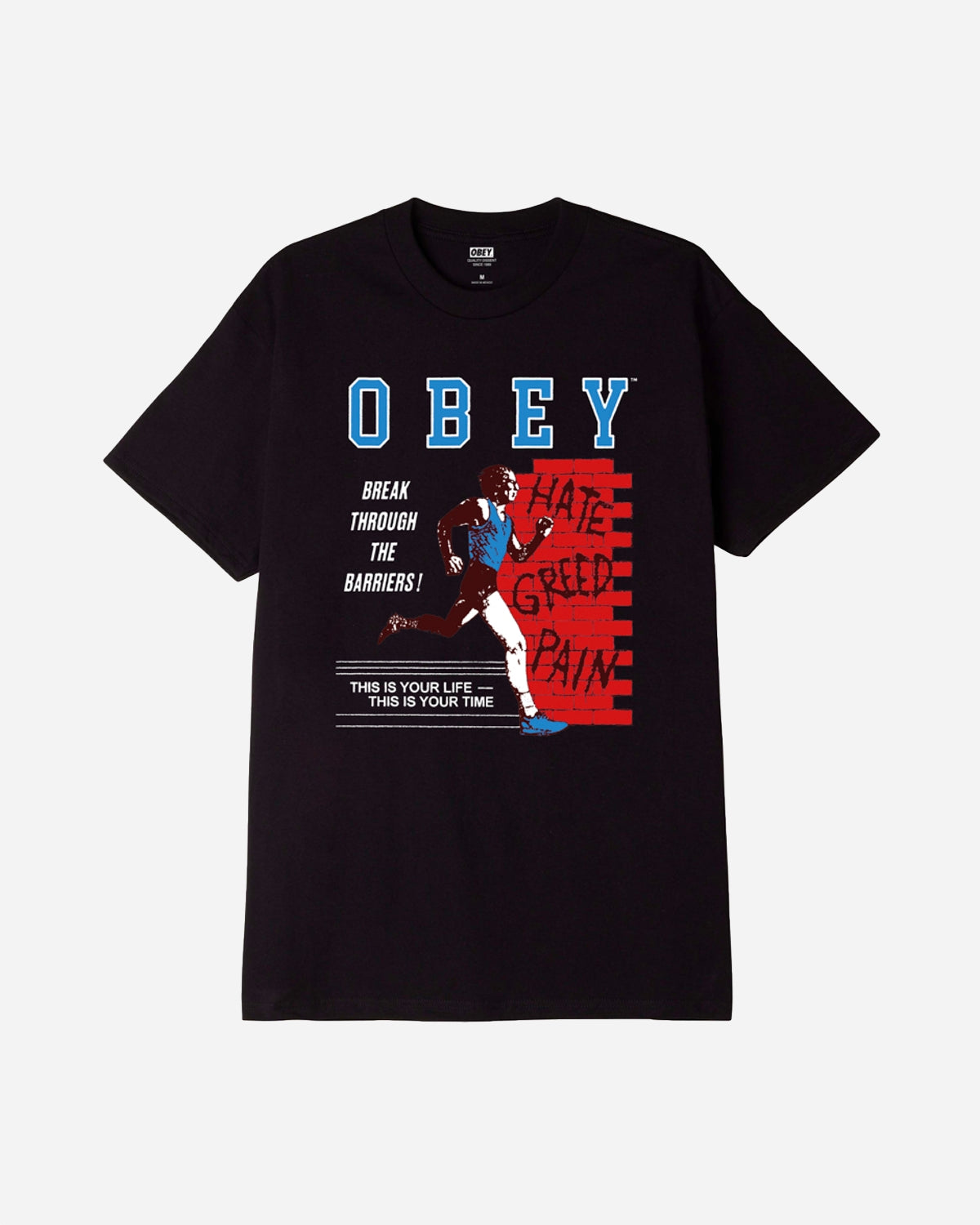 Obey Break Barriers - Black fra Obey | Munk Store