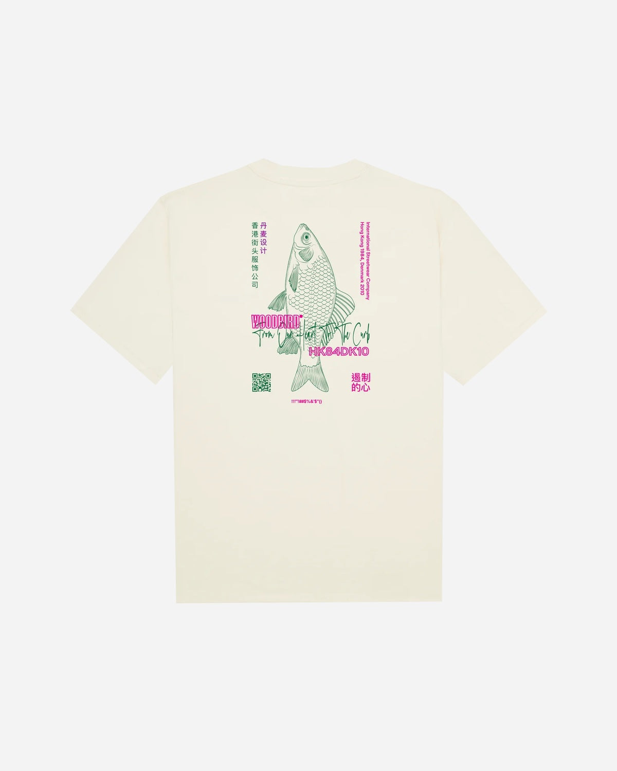 Balo Fish Tee - Off White fra Woodbird | Munk Store