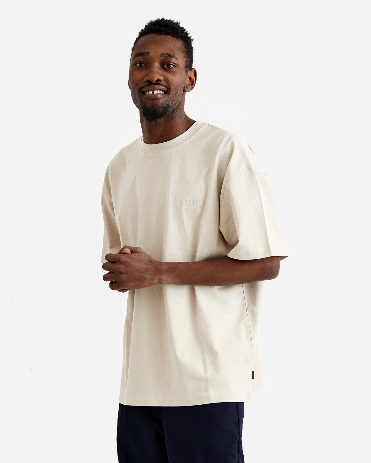 Bose Cloud Tee - Light Sand fra Woodbird | Munk Store