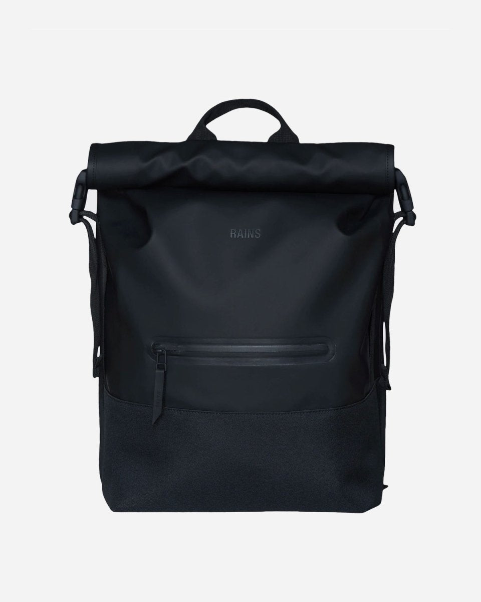 Buckle Rolltop Backpack - Black fra RAINS | Munk Store